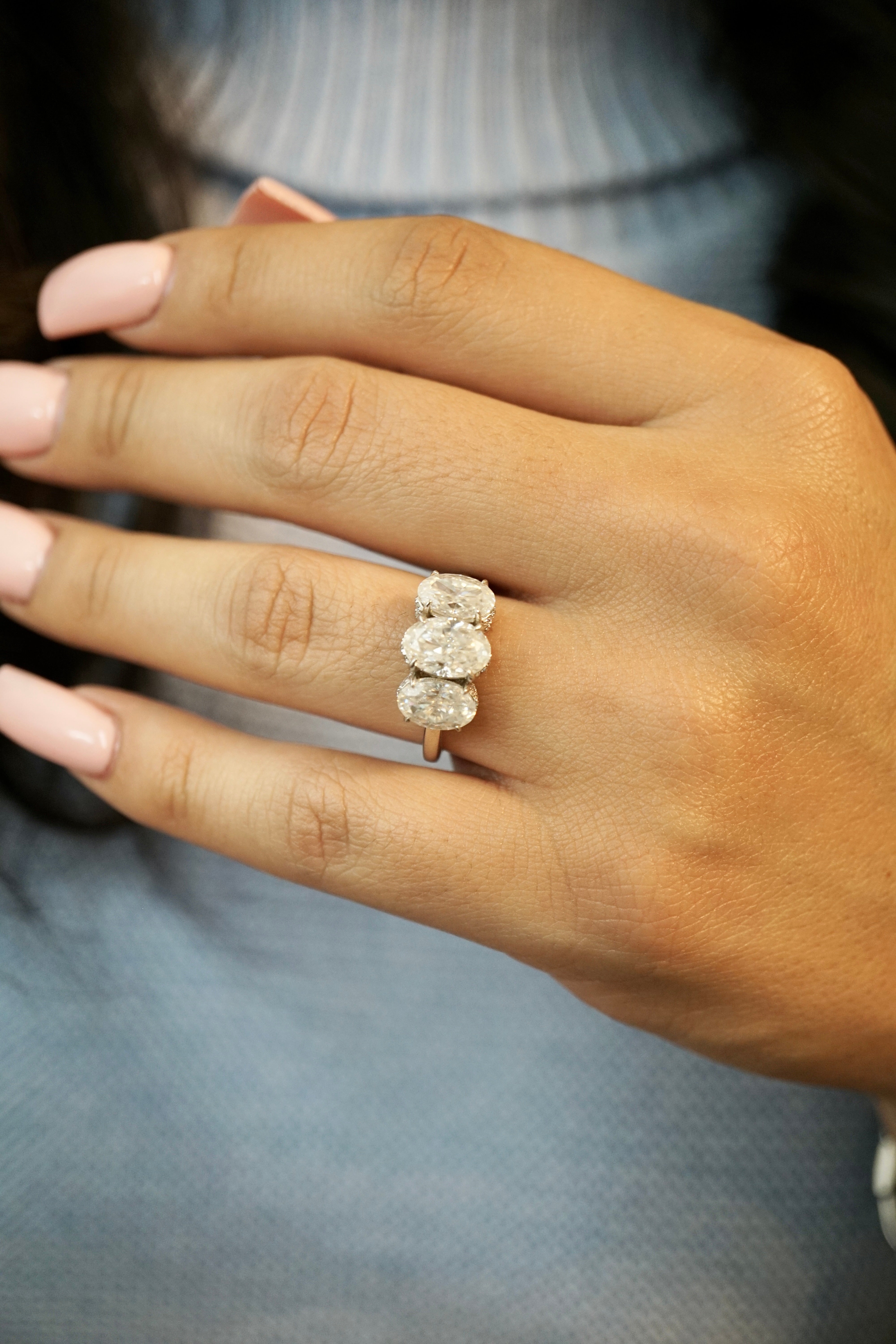 Any of our stunning moissanite rings can be custom-set with a diamond ...
