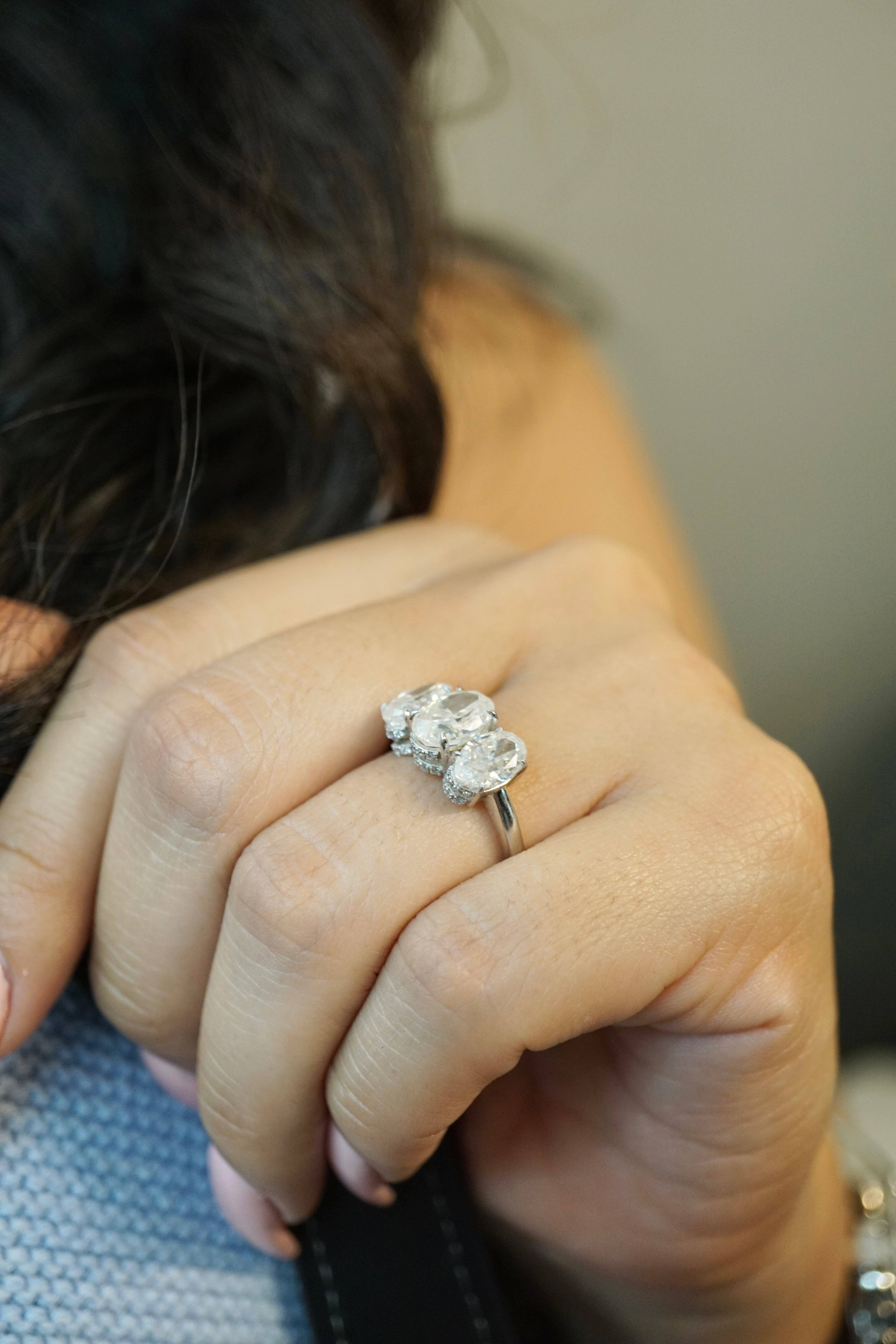 Any of our stunning moissanite rings can be custom-set with a diamond ...