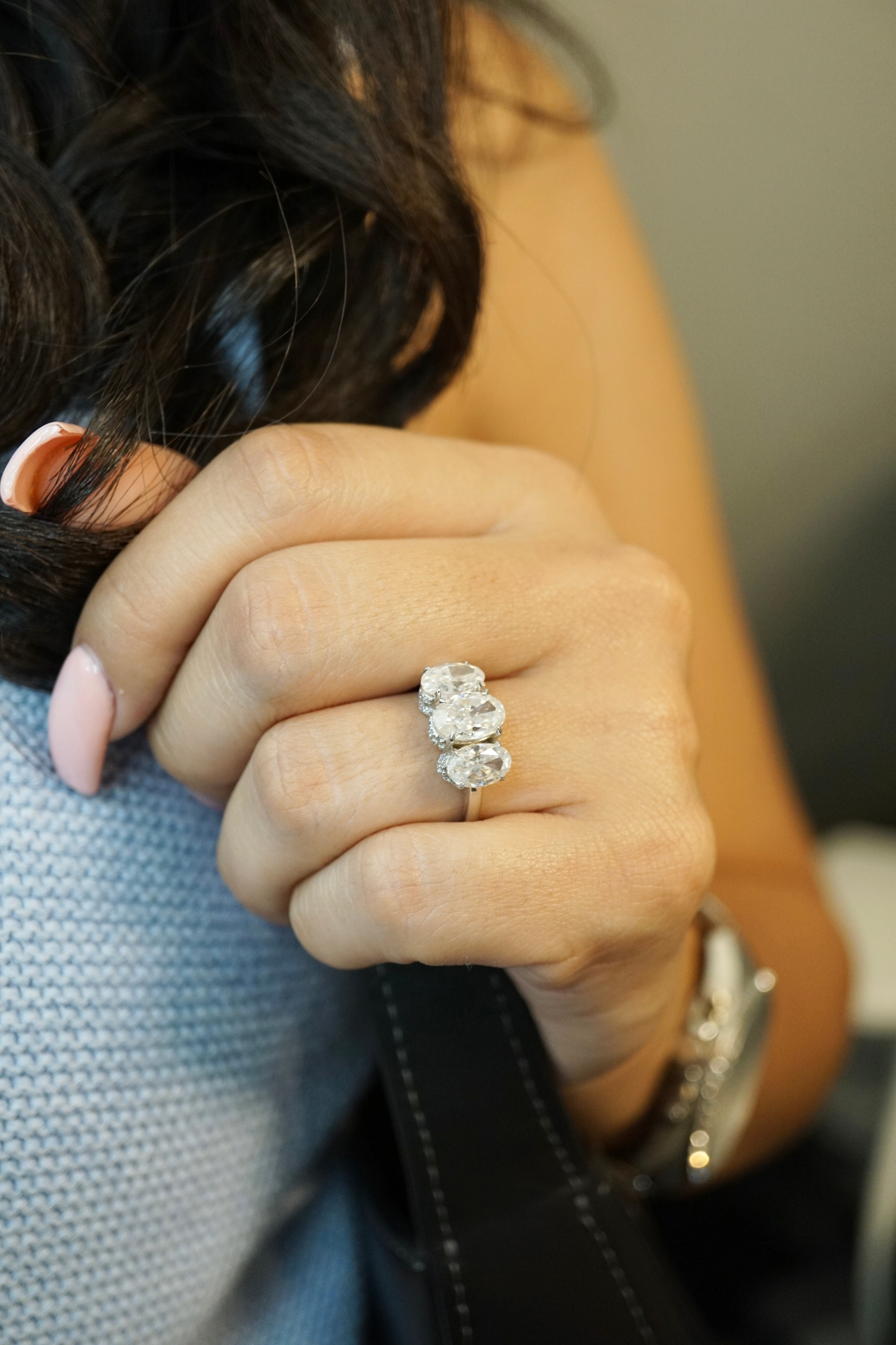 Any of our stunning moissanite rings can be custom-set with a diamond ...